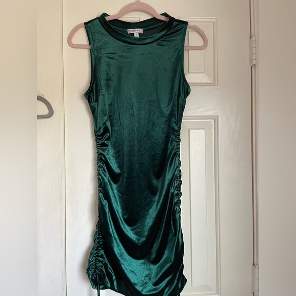 Xtraordinary | Dresses | Dark Green Velvet Mini Bodycon Dress | Poshmark